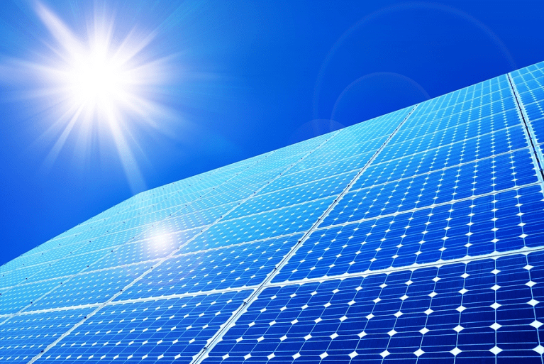 Solar panels – converting sunlight into electricity-energy process ...